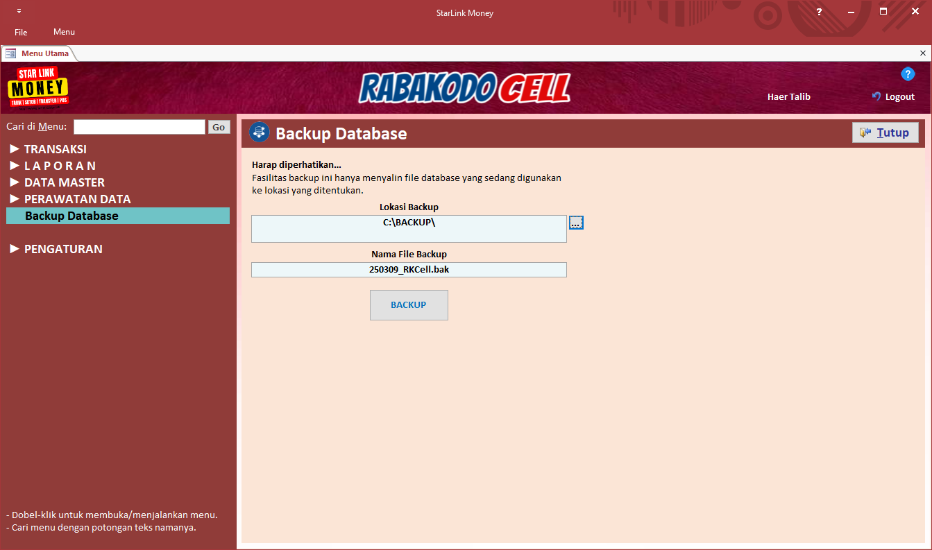 Membuat BACKUP data - SOFTWARE.WEB.ID
