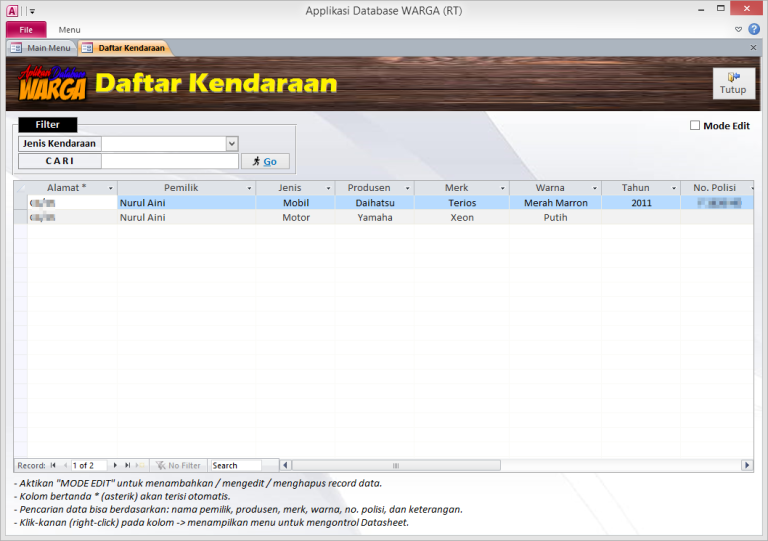 Software.web.id - Aplikasi Database WARGA